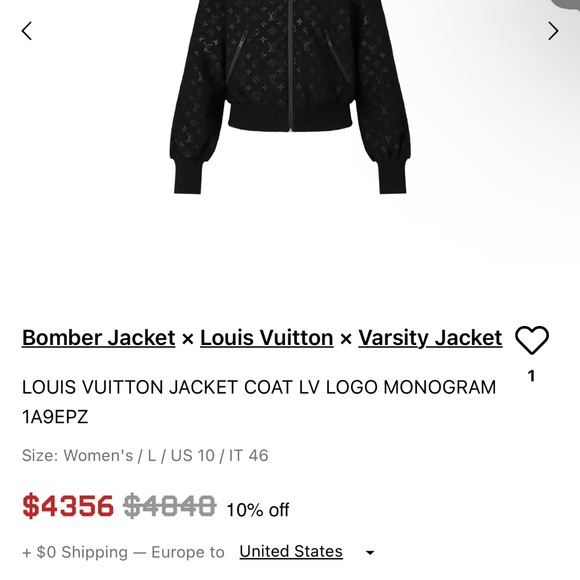 Louis Vuitton | Jackets & Coats | Louis Vuitton Jacket Coat Lv Logo ...